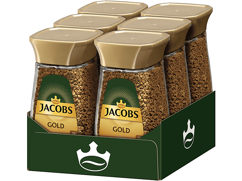 JACOBS Gold 6 x 100 g Gläser löslicher Kaffee (In heißem Wasser ...