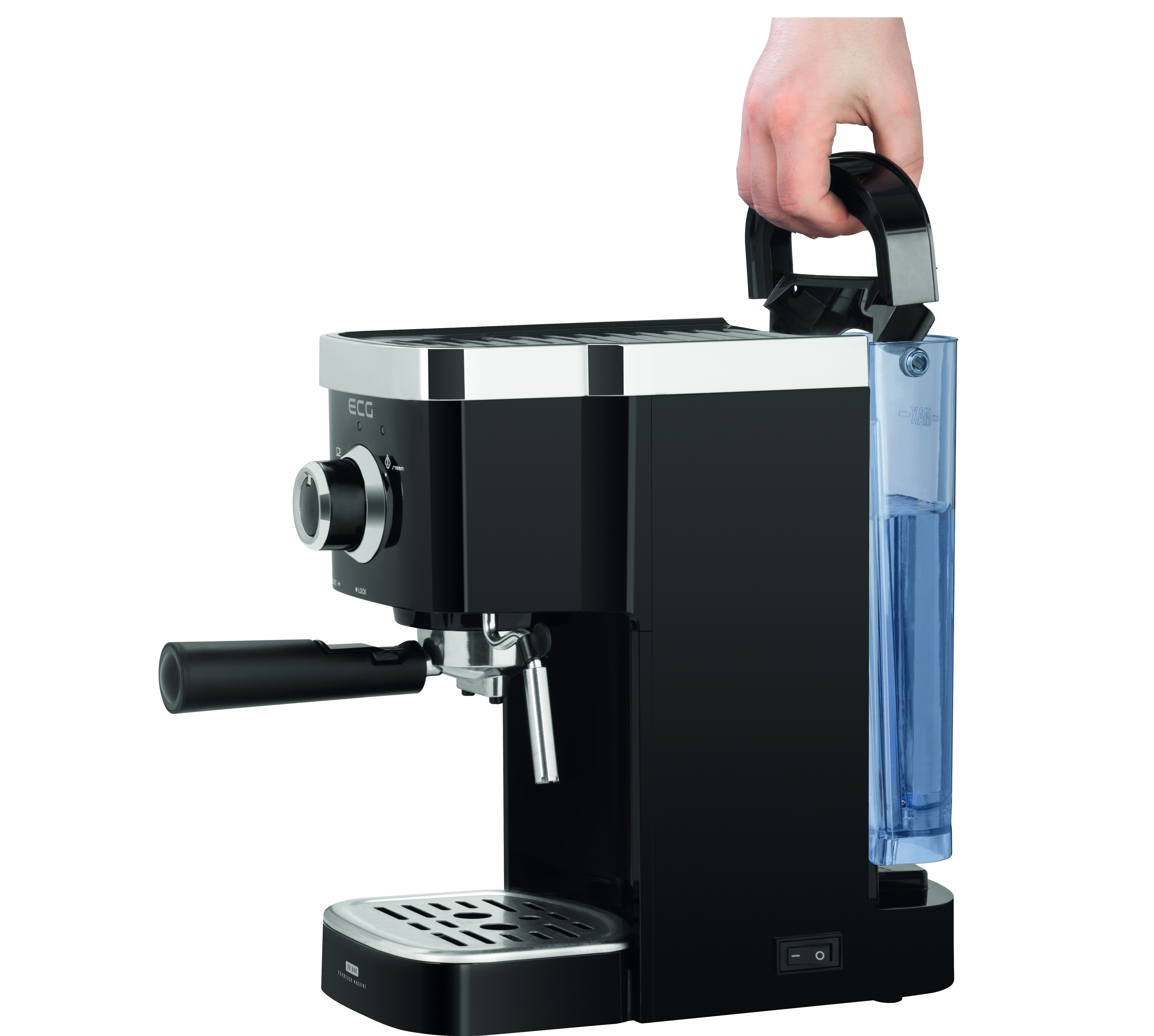 ECG ESP 20301, Druckpumpe 20 bar Siebträgermaschine Black | MediaMarkt