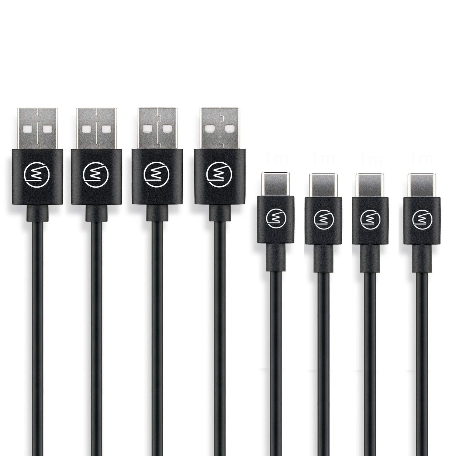 WICKED CHILI 4X USB-C Universal Ladekabel mit 3A Fast Charge Funktion ...