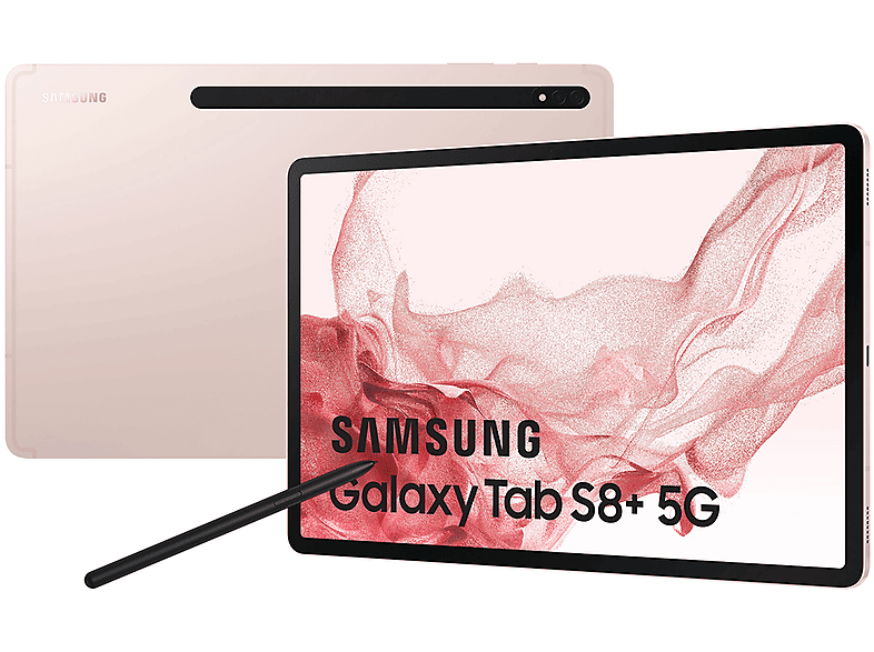 Tablet SAMSUNG Galaxy Tab S8+ SM-X806, 128 GB, 5G, 12,4 ", Oro rosa ...