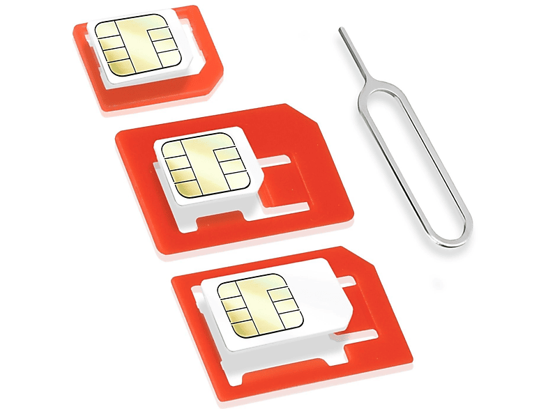 WICKED CHILI 4in1 Sim Card Adapter Bundle für Handy / Smartphone mit ...
