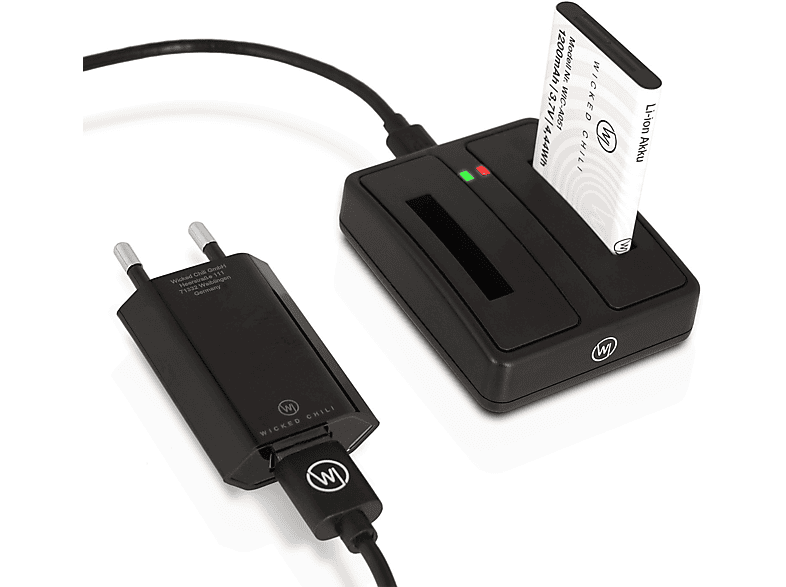 WICKED CHILI Dual Akku Ladestation für Fritz!Fon C6 - Charging Set mit ...