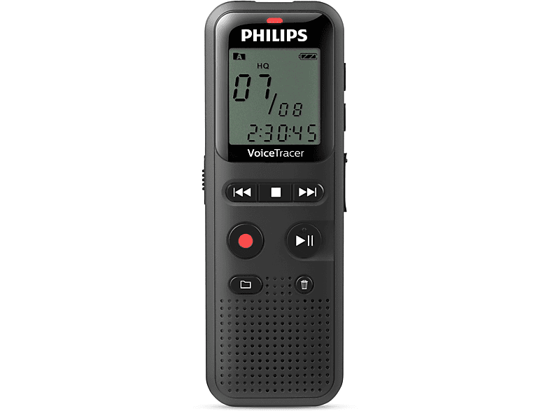 Grabadora de voz | PHILIPS DVT1160, 8 GB, Negro | MediaMarkt