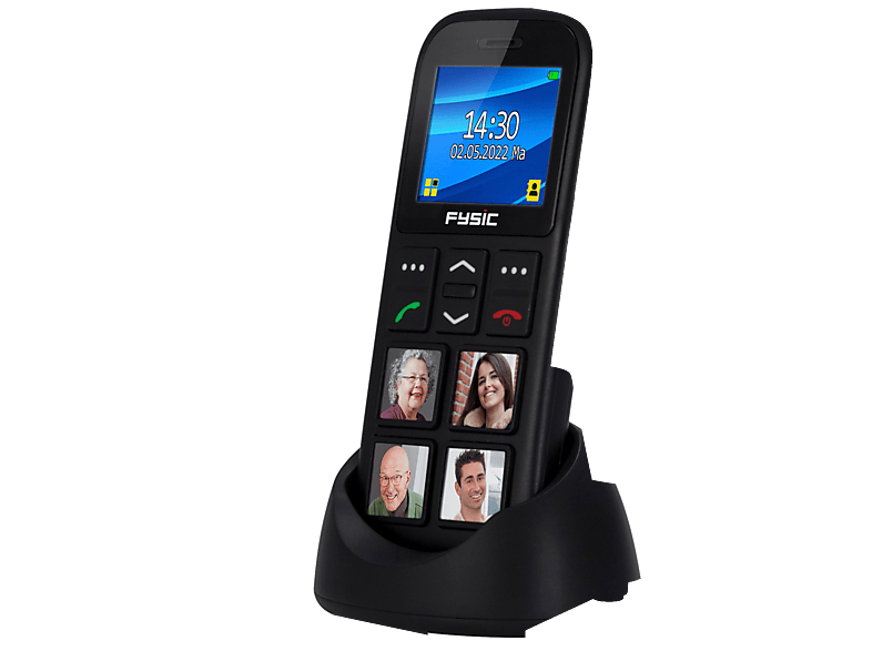 FYSIC FM-50 - Seniorenhandy mit 4 Fototasten und SOS-Notfalltaste (GPS) - Mobiltelefon mit ...