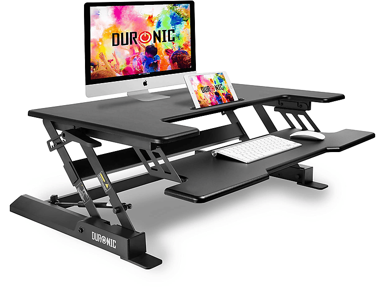 DURONIC DM05D1 BK Workstation | Sitz-Steh Schreibtisch | Computertisch ...