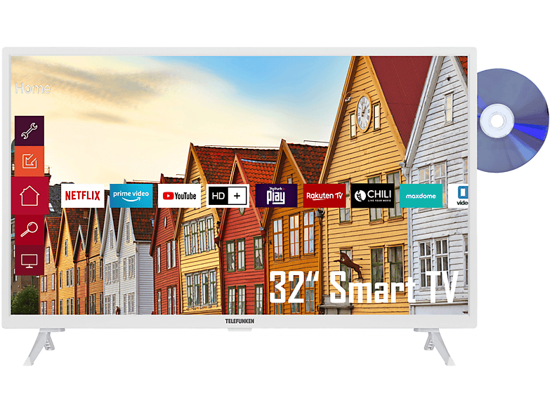 TELEFUNKEN XF32K559D-W LED TV (Flat, 32 Zoll / 80 cm, Full-HD, SMART TV ...