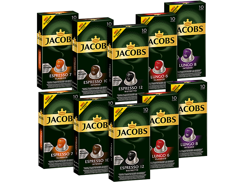 JACOBS Probierpaket 5 Sorten Espresso Lungo - 5 x 20 Nespresso ...
