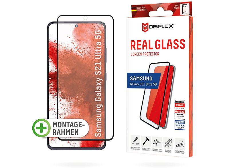 DISPLEX Real Glass Displayschutz (für Samsung Galaxy S21 Ultra ...