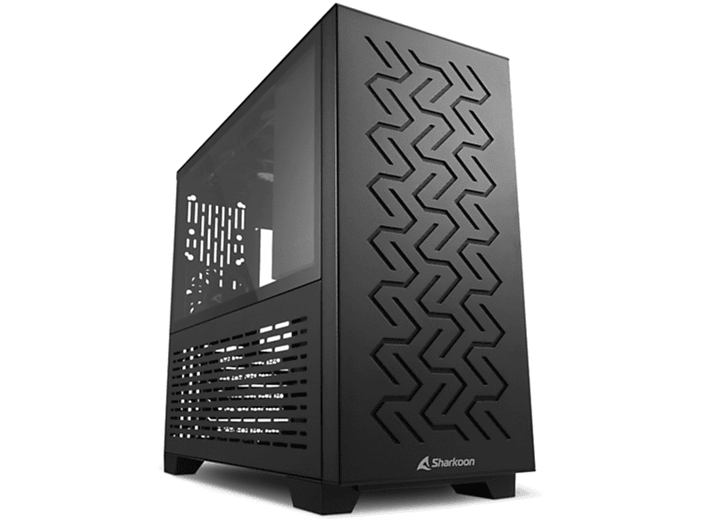 SHARKOON MS-Z1000 PC Gehäuse, schwarz | MediaMarkt