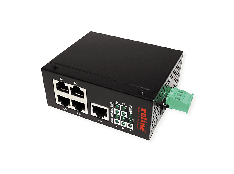 ROLINE Industrie Switch 5x RJ-45, unmanaged Fast Ethernet Switch | SATURN