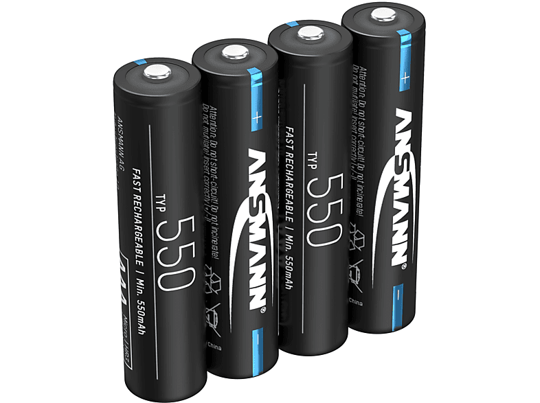 Ansmann Black Edition Akku 550 Wiederaufladbar 4 Stück Micro Aaa