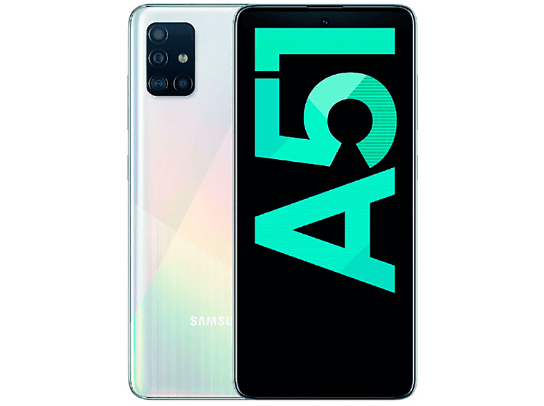 Móvil - SAMSUNG Galaxy A51, Blanco, 128 GB, 4 GB RAM, 6,5 ", Exynos 9611 (10nm); CPU Octa-core ...