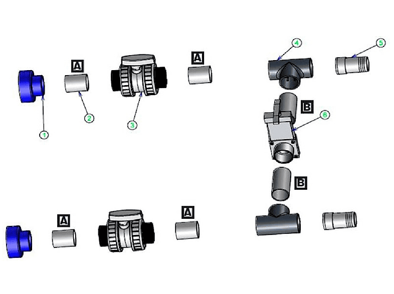 BWT Bypass-Set für myPOOL-Wärmepumpen Pool Wärmepumpen Zubehör, Schwarz ...