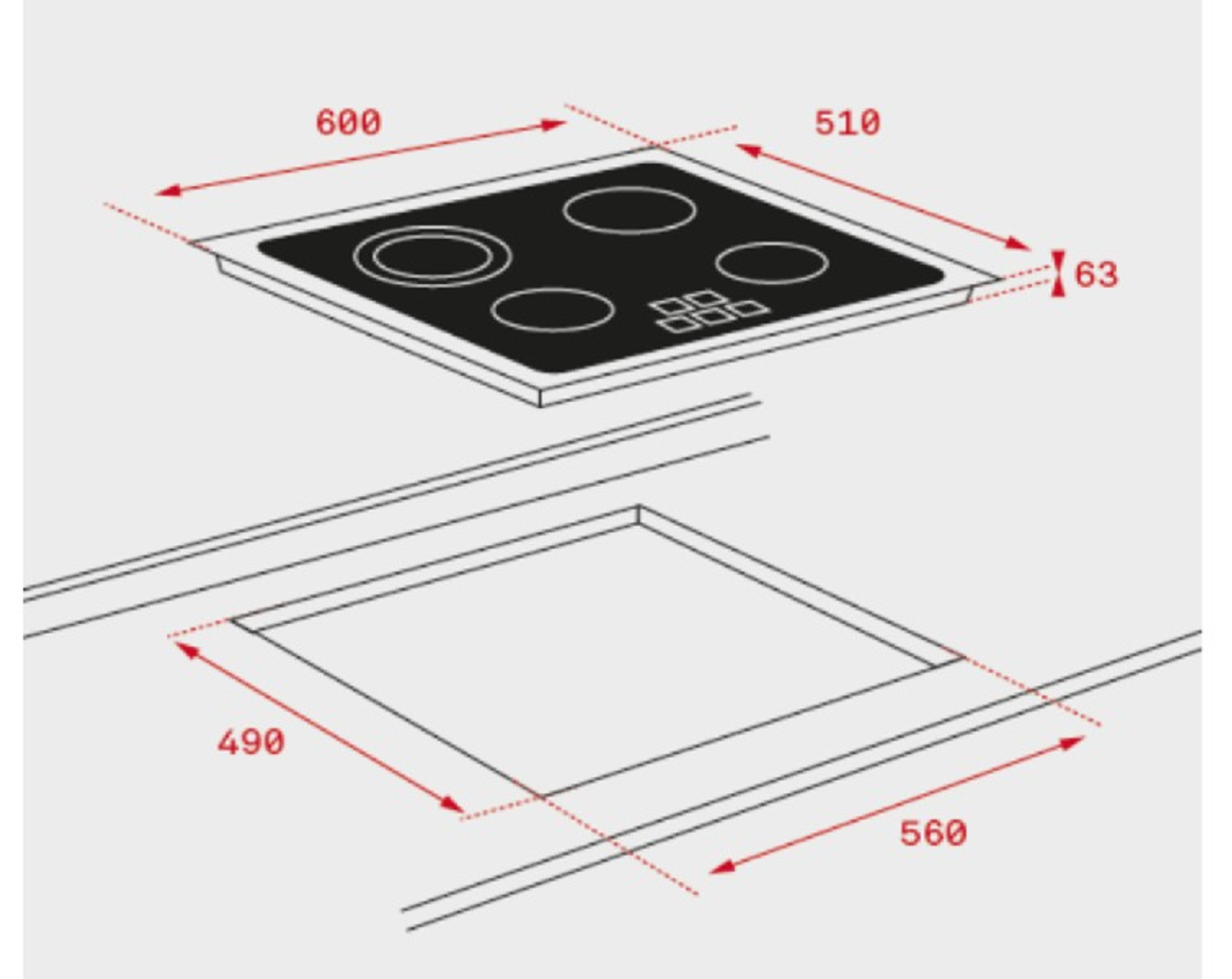 TEKA 40239032 Gasherd (60 cm breit, 3 Fuegos Kochfelder) | SATURN