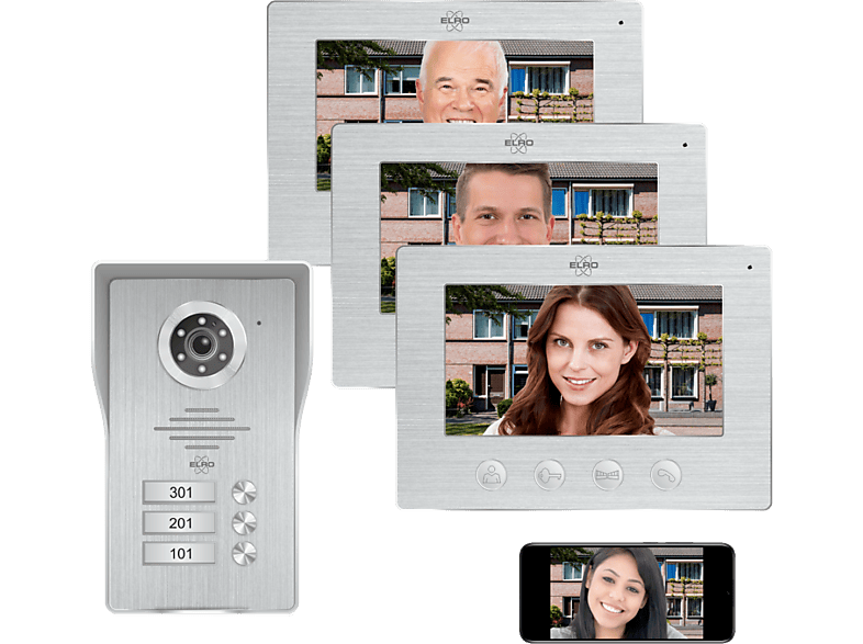 ELRO DV477IP3 Verdrahtete Türsprechanlage mit Monitor und App ...