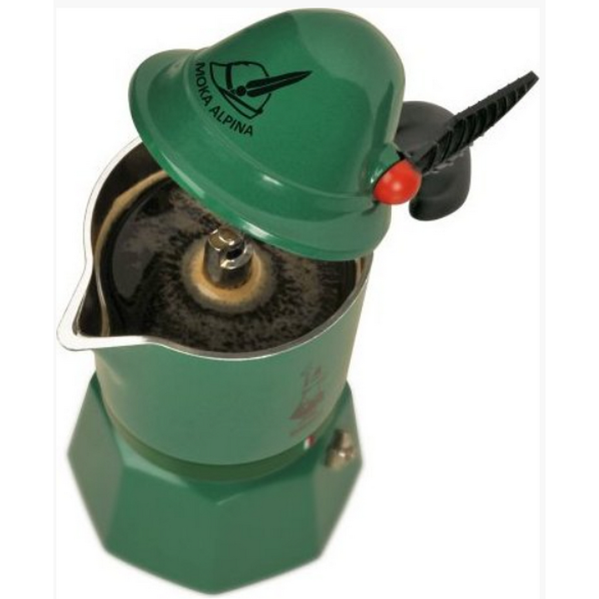 BIALETTI 2762/MR MOKA ALPINA 3 TASSEN Kaffeemaschine Grün | MediaMarkt