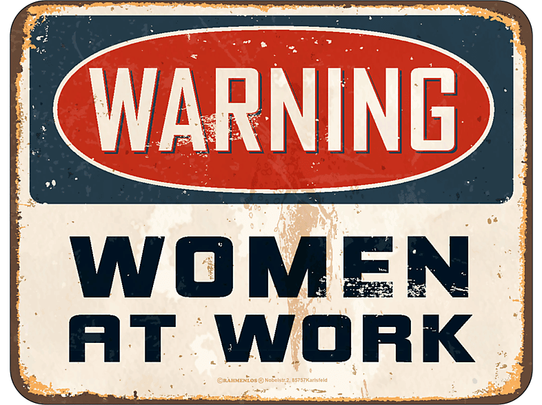 Warning | Fun-Schilder - Women at Work | MediaMarkt