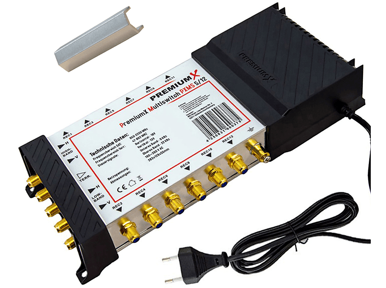 PREMIUMX Multischalter Set 5/12 Multiswitch SAT Verteiler F ...