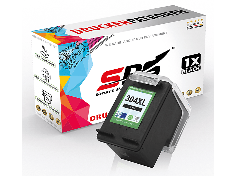 SPS S-15676 Tintenpatrone Schwarz (N9K08AE 304XL / Deskjet 2635 ...