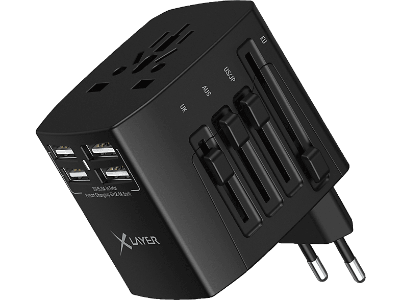 XLAYER Internationaler Reisestecker Universal Weltweit Ladegerät ...