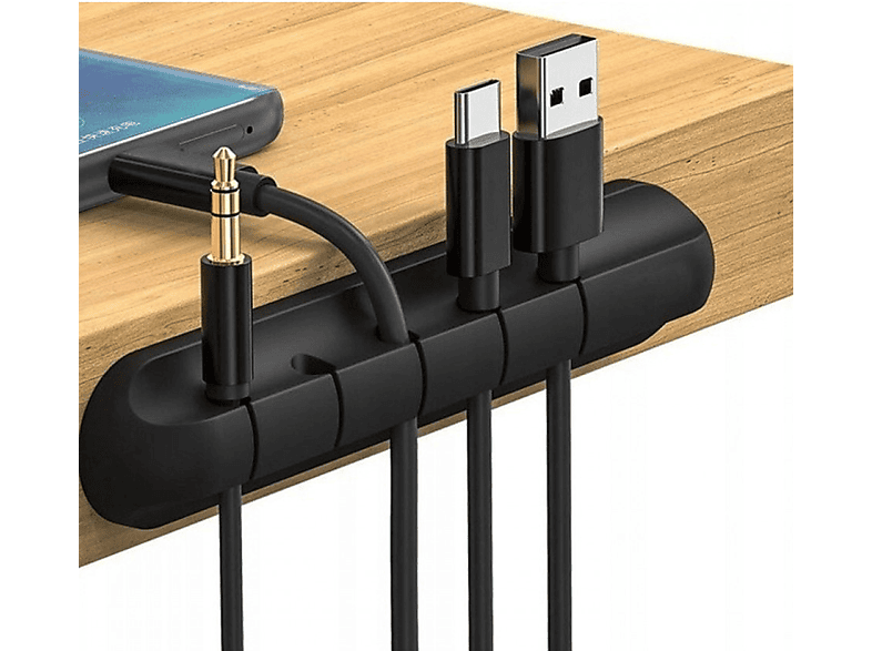 HBASICS Kabel Organizer Kabelhalter, Schwarz | MediaMarkt