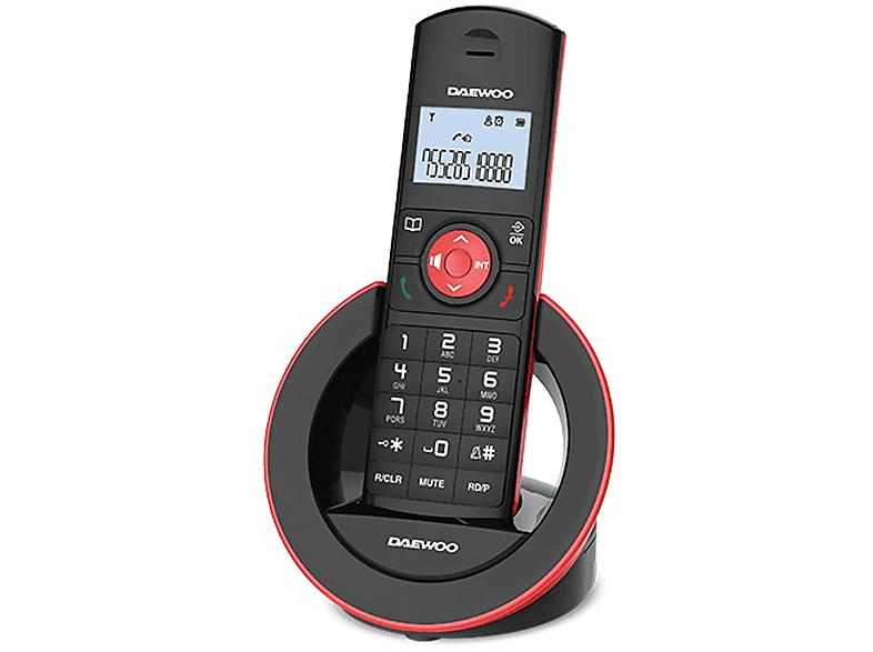 Teléfono inalámbrico | DAEWOO DTD-1400B, RDSI, Rojo y Negro | MediaMarkt