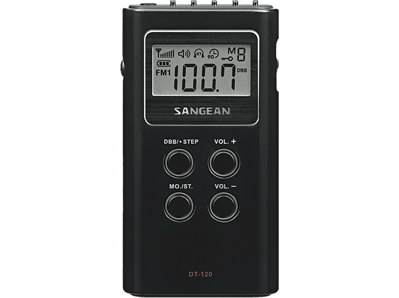 SANGEAN DT-120 Taschenradio 128 MB, Digital, FM, AM, Schwarz | MediaMarkt