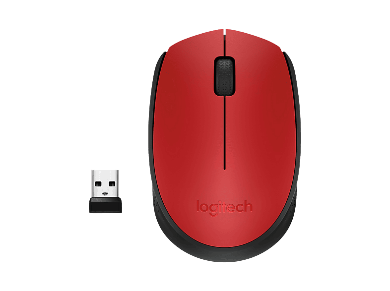 LOGITECH 910-004641 M171 WRLS MOUSE RED Funkmaus, Schwarz/Rot | MediaMarkt