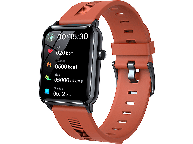 BRIGHTAKE Smartwatch Orange Slim Body Control Musik Nachricht Push ...