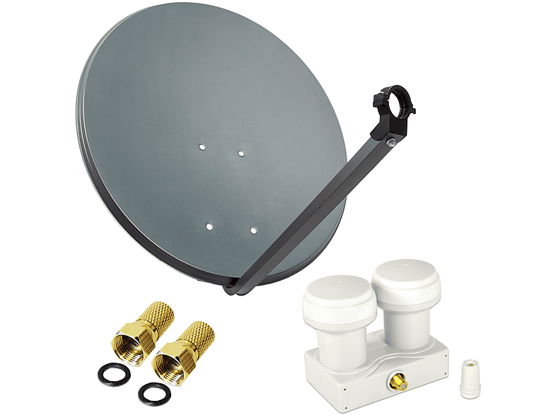 PREMIUMX SAT Anlage 80cm Antenne Aluminium Single Monoblock WE F ...