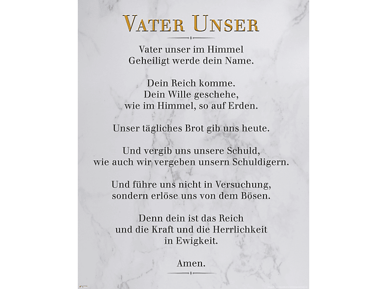 Vater Unser | Mini-Poster - Weißer Marmor | MediaMarkt