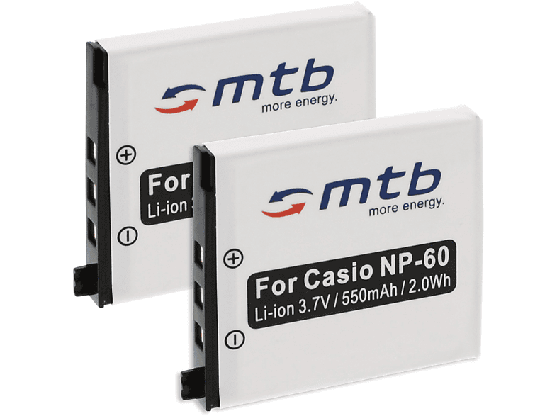 MTB MORE ENERGY 2x BAT-088 NP-60 Akku, Li-Ion, 550 mAh | MediaMarkt