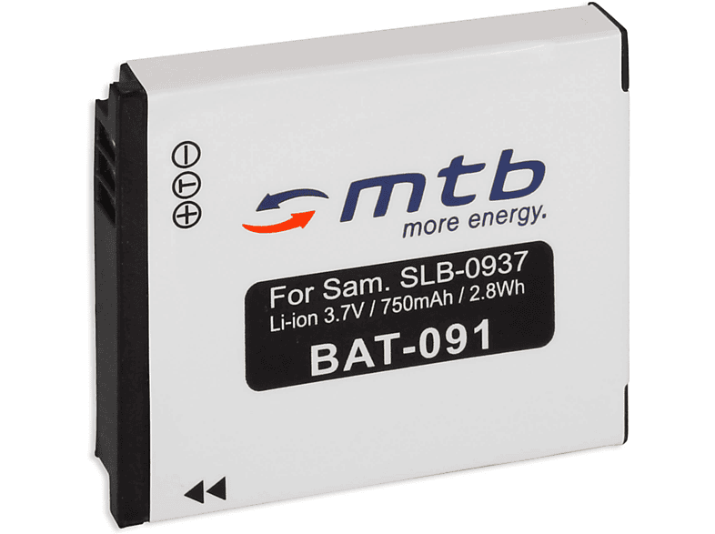 MTB MORE ENERGY SLB-0937 kompatibler Akku für Samsung SLB-0937 Akku, Li-Ion, 750 mAh | SATURN