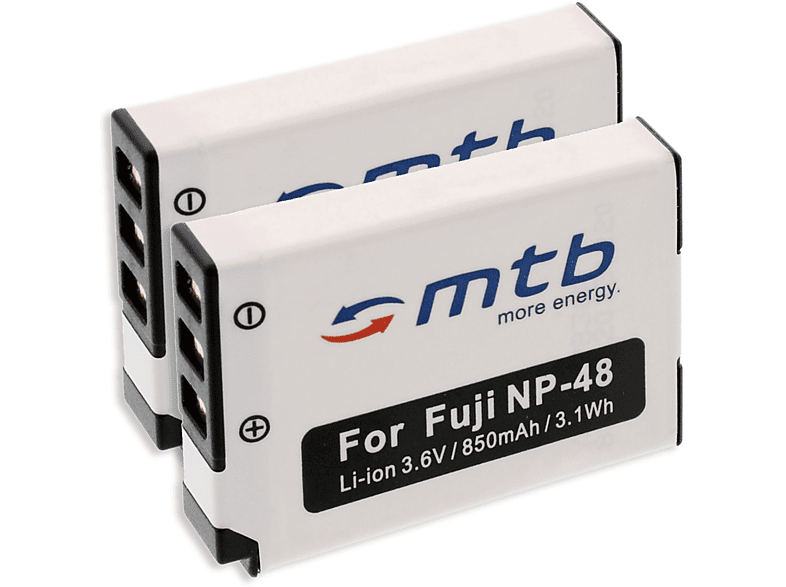 MTB MORE ENERGY 2x Akku für Fuji NP-48 NP-48 Akku, Li-Ion, 850 mAh | MediaMarkt