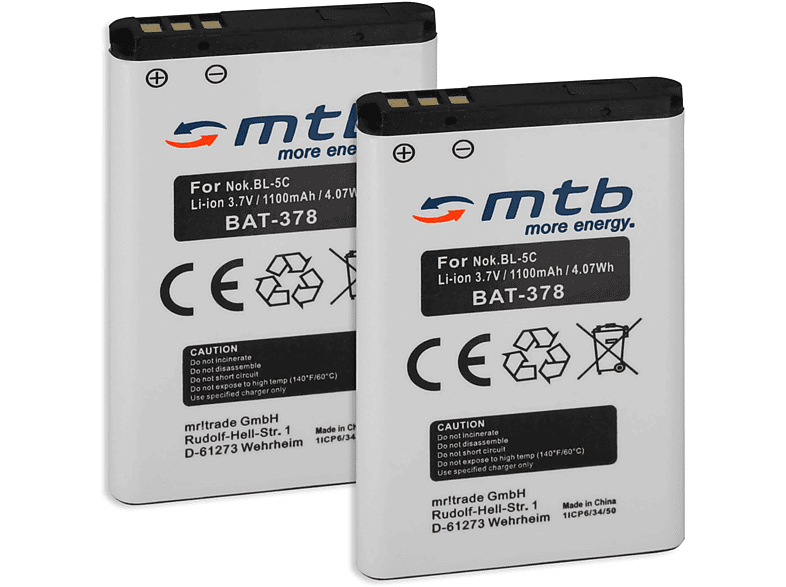 MTB MORE ENERGY 2x Akku für CONTOUR CT-3650 CT-3650 Akku, Li-Ion, 1100 mAh | SATURN