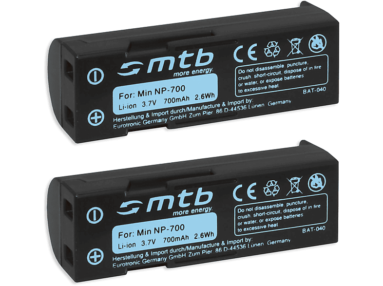 MTB MORE ENERGY 2x NP-700 Akku für Minolta Digitalkameras NP-700 Akku, Li-Ion, 700 mAh | MediaMarkt