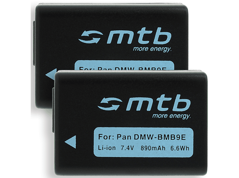 MTB MORE ENERGY 2x DMW-BMB9E kompatibler Akku für Panasonic DMW-BMB9 Akku, Li-Ion, 890 mAh | SATURN