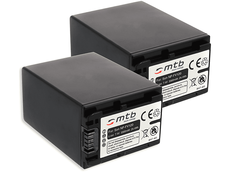 MTB MORE ENERGY 2x Akku für Sony NP-FV120 NP-FV120 Akku, Li-Ion, 3300 mAh | MediaMarkt