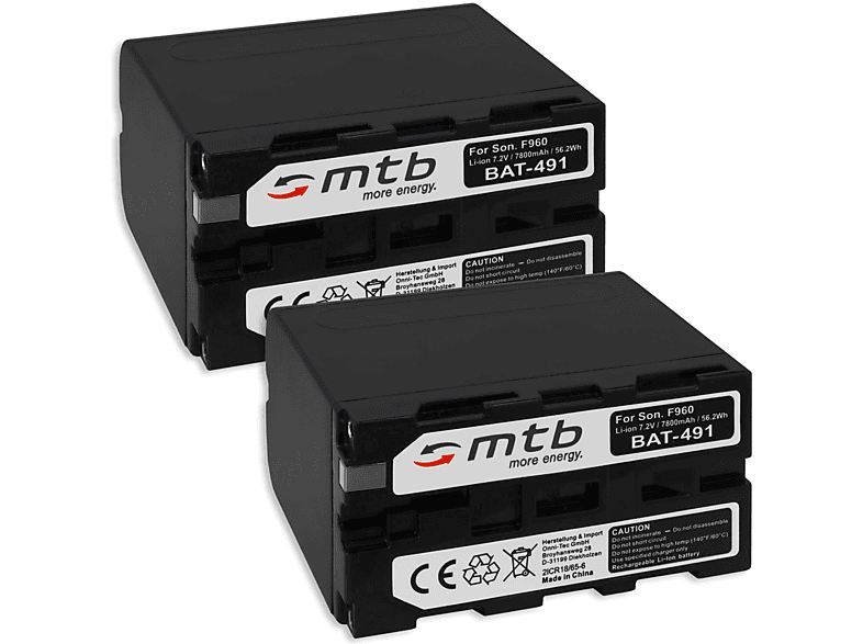 MTB MORE ENERGY 2x Akku für Sony NP-F970 (7800mAh) NP-F970 Akku, Li-Ion, 7800 mAh | SATURN