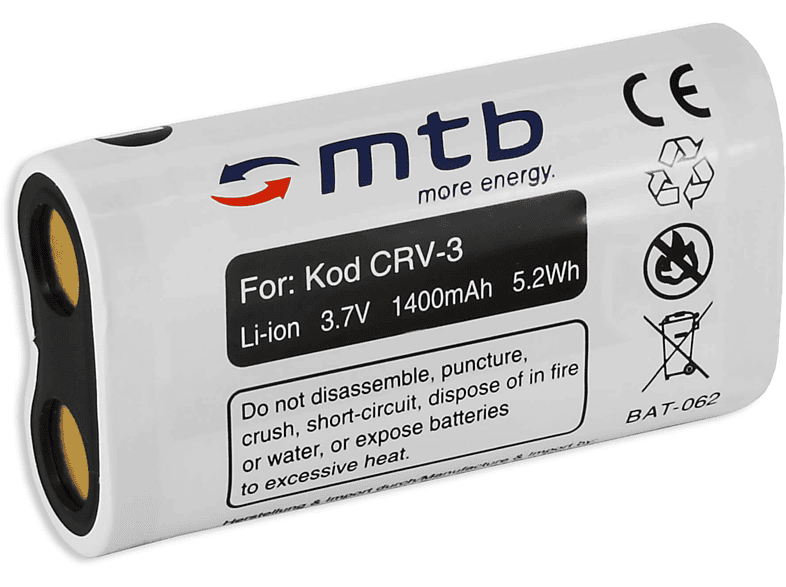 MTB MORE ENERGY CRV-3 / CR-V3 Akku für Digitalkameras CR-V3 Akku, Li-Ion, 1400 mAh | MediaMarkt