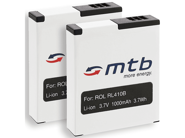 MTB MORE ENERGY 2x Akku für Rollei RL410B RL410B Akku, Li-Ion, 1000 mAh | SATURN