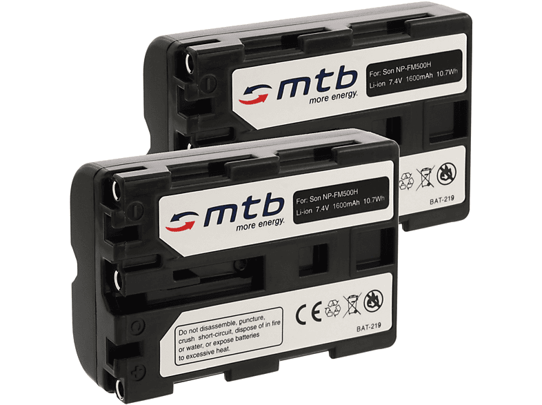 MTB MORE ENERGY 2x BAT-219 NP-FM500H Akku, Li-Ion, 1600 mAh | SATURN