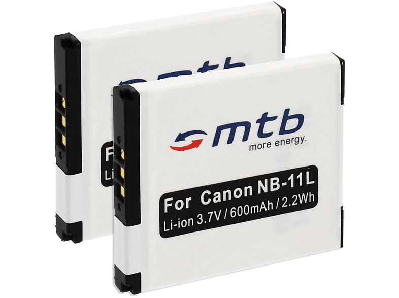 MTB MORE ENERGY 2x Akku für Canon NB-11L NB-11L Akku, Li-Ion, 600 mAh | MediaMarkt