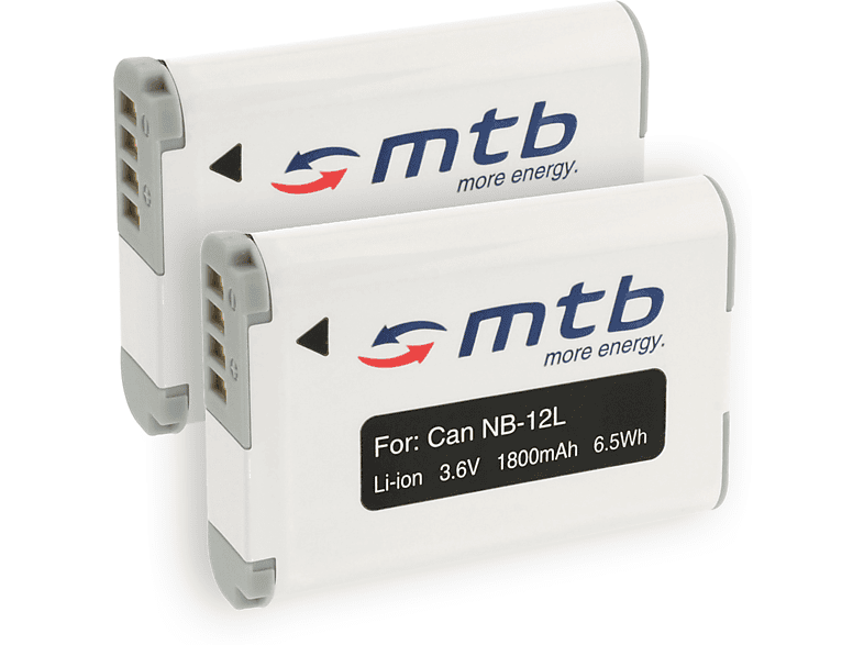 MTB MORE ENERGY 2x Akku für Canon NB-12L NB-12L Akku, Li-Ion, 1800 mAh | MediaMarkt
