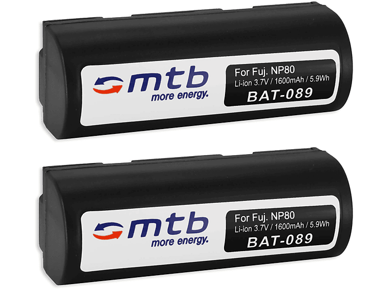 MTB MORE ENERGY 2x NP-80 Akku für Fuji Digitalkameras NP-80 Akku, Li-Ion, 1600 mAh | MediaMarkt