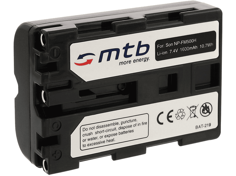 MTB MORE ENERGY Kompatibler Akku für Sony NP-FM500H NP-FM500H Akku, Li-Ion, 1600 mAh | SATURN