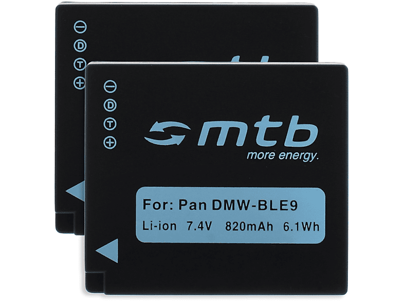 MTB MORE ENERGY 2x BAT-336 DMW-BLE9 Akku, Li-Ion, 820 mAh | MediaMarkt