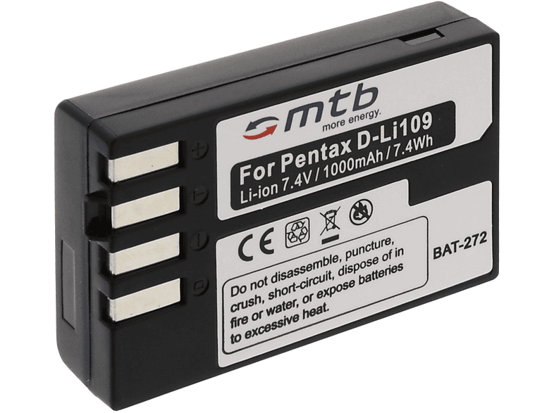 MTB MORE ENERGY Kompatibler Akku für Pentax D-Li109 D-Li109 Akku, Li-Ion, 1000 mAh | MediaMarkt