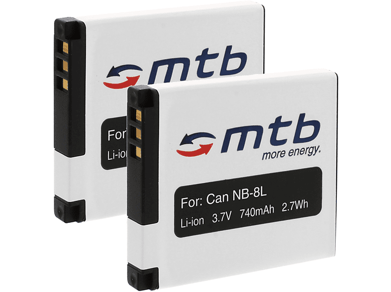 MTB MORE ENERGY 2x Akku für Canon NB-8L NB-8L Akku, Li-Ion, 740 mAh | SATURN