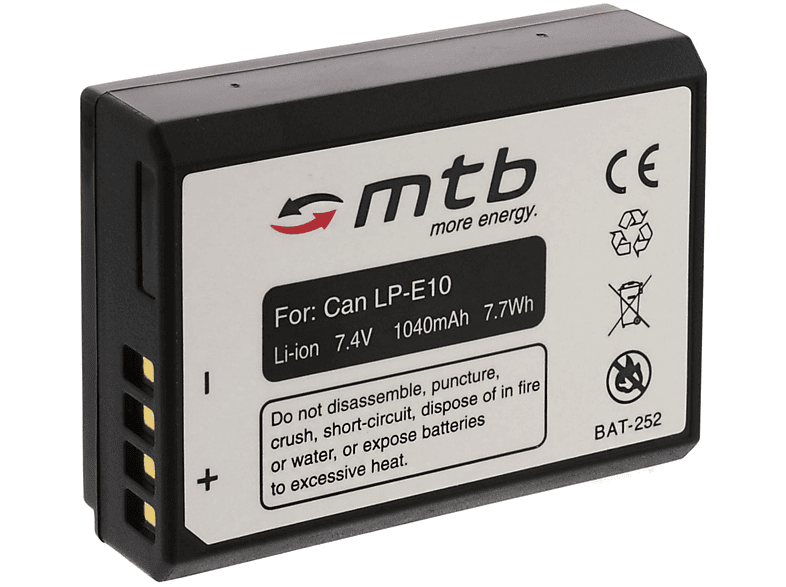 MTB MORE ENERGY Kompatibler Akku für Canon LP-E10 LP-E10 Akku, Li-Ion, 1040 mAh | MediaMarkt